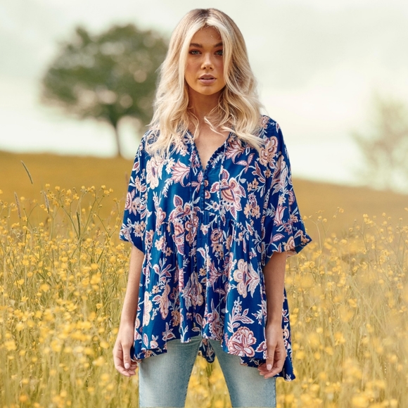 Jaase | Tops | Jaase Chloe Oversized Peasant Top | Poshmark